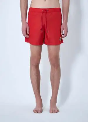 Moncler Nylon Swim Shorts - Red