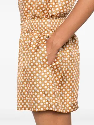 Celine Printed Silk Pajama Shorts