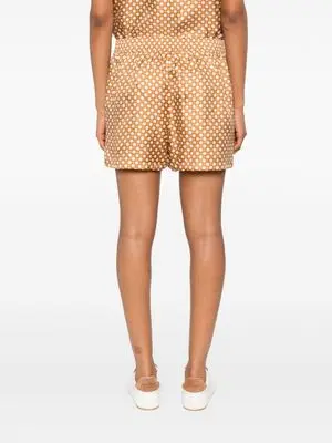 Celine Printed Silk Pajama Shorts