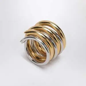 PANCONESI Spiral Ring In Gold And Tone