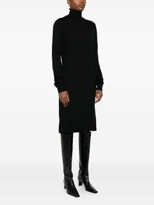 TOTEME Wool Turtle-neck Midi Dress - Multicolor