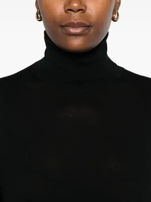 TOTEME Wool Turtle-neck Midi Dress - Multicolor