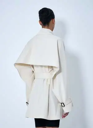 TOTEME Double-breasted Cotton Trench Coat - Multicolor