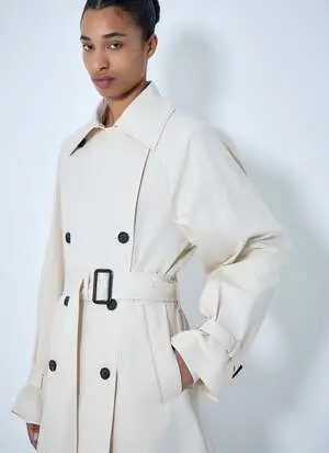 TOTEME Double-breasted Cotton Trench Coat - Multicolor