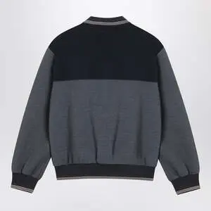 Miu Miu Color Block Zip Sweatshirt - Gray