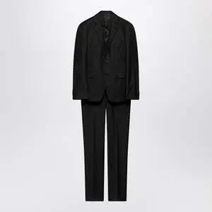 Prada Single-breasted Suit In Anthracite Wool And Cashmere - Gray