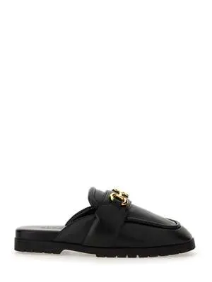 Gucci Sabot With Horsebit Detail - Black