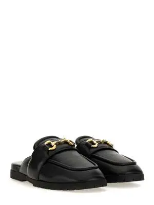 Gucci Sabot With Horsebit Detail - Black