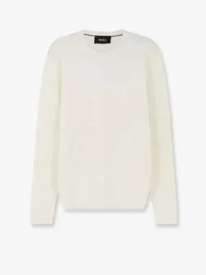 BOSS Silk And Cotton Blend Crew Neck Sweater