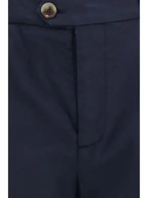 Brunello Cucinelli Cotton Blend Chino Pants - Black