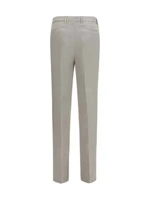 Brunello Cucinelli Garment Dyed Ginen Gabardine Pants - Gray