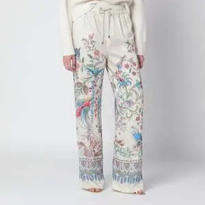 Etro Wide-leg Trousers With Floral Print