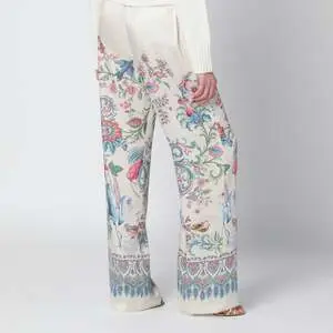 Etro Wide-leg Trousers With Floral Print