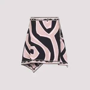 Emilio Pucci Silk Twill Mini Skirt