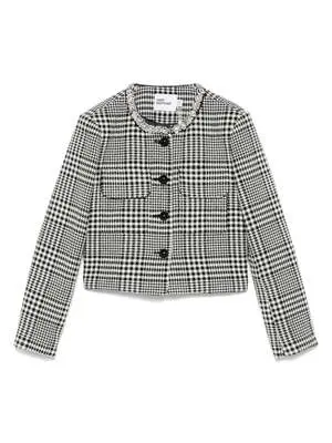 SELF-PORTRAIT Wool Blend Checked Jacket - Multicolor