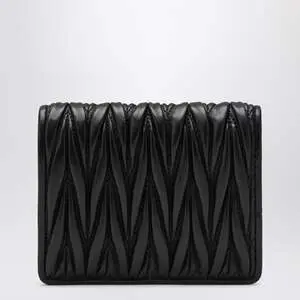Miu Miu Nappa Leather Quilted Wallet - Black