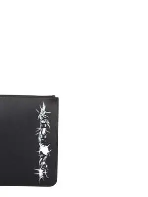 Givenchy Leather Pouch With Painted Effect Logo