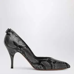 Miu Miu Ayers Python-print Leather Pointed Pumps - Red