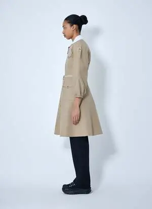 Moncler Belted Utility Jacket With Stand Collar