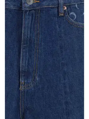 MARINE SERRE High-waisted Denim Shorts