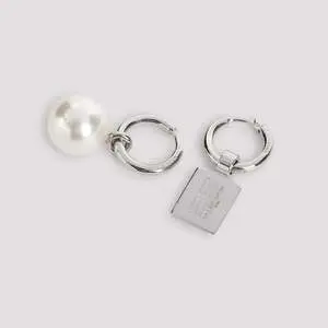Balenciaga Malibu Pearl Hoop Earrings