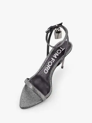 TOM FORD Laminated Effect Stiletto Sandals With Metal Ankle Lock