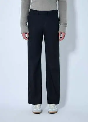 RIER Riere Tailored Twill Weave Trousers - Black