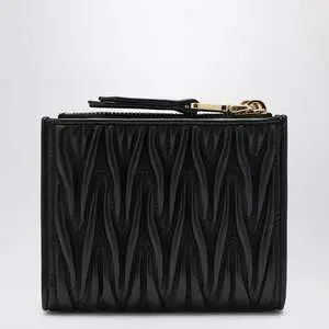 Miu Miu Small Matelasse Nappa Wallet - Black
