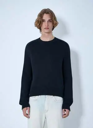 Our Legacy Crewneck Fine Knit Wool Sweater - Black