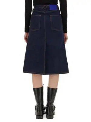Burberry Denim Midi Skirt