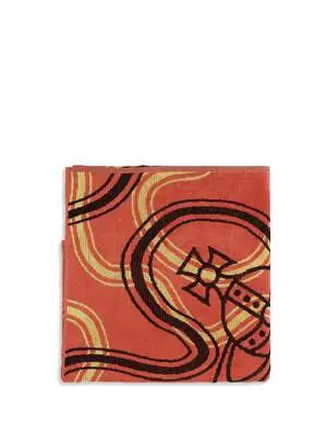 VIVIENNE WESTWOOD Cotton Beach Towel With Orb Motif - Red