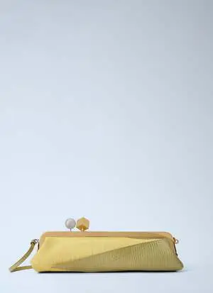 Jacquemus The Salon Maïs Leather Clutch Bag - Yellow