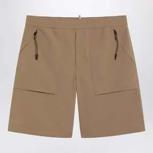 Moncler Technical Froisse Bermuda Shorts - Cream