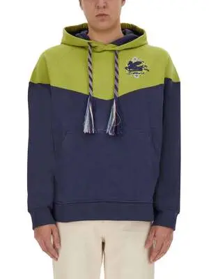 Etro Hooded Sweatshirt With Logo - Green