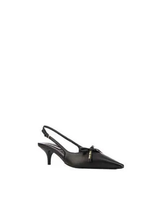 Miu Miu Black Slingback Pumps With Bow Detailing - Multicolor
