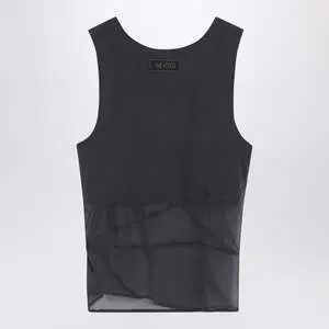Attico Silk Tank Top - Gray