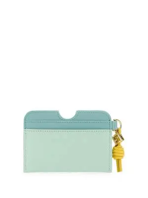 Fendi Ff Diamonds Leather Card Case - Green