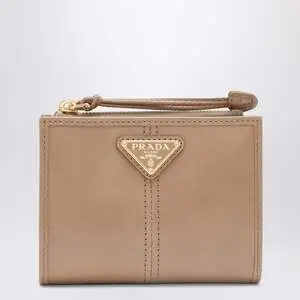 Prada Small Light Pink Leather Wallet - Brown