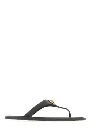 Versace Flat Slip-on Slippers With Medusa Detail - Multicolor