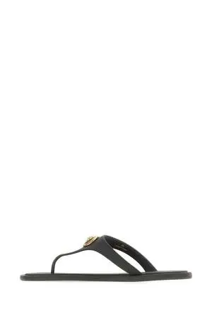 Versace Flat Slip-on Slippers With Medusa Detail - Multicolor