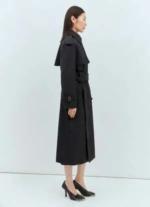 Burberry Long Wool Twill Trench Coat