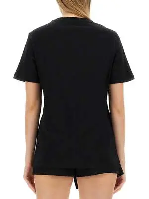 Moschino Cotton T-shirt With Logo And Heart Detail