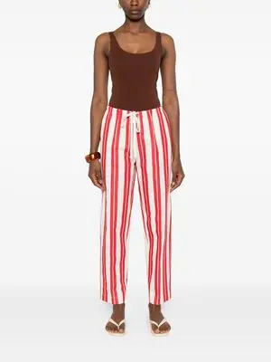 FORTE_FORTE Striped Drawstring Trousers - Multicolor