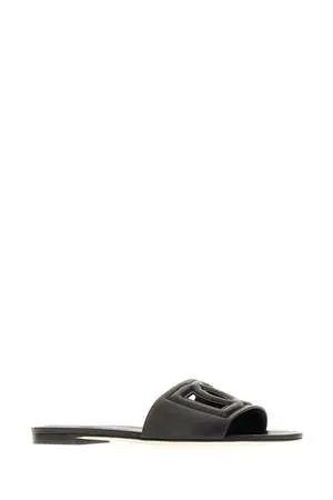 Dolce & Gabbana Open Toe Flat Slippers - Multicolor