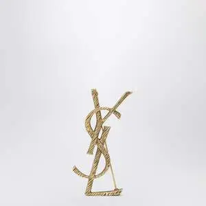 Saint Laurent Cassandre Brooch In Metal - Silver