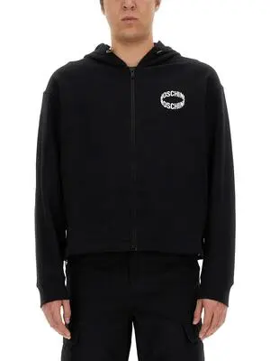 Moschino Hoodie With Logo - Black