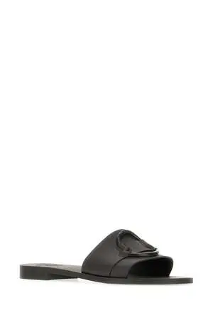 Moncler Flat Slides With Logo Detailing - Multicolor