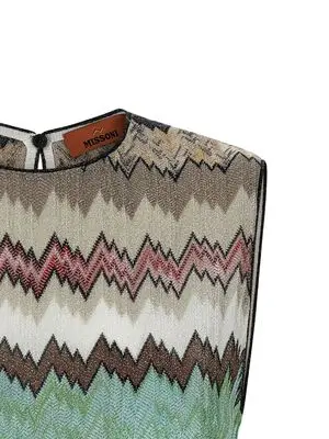 Missoni Sleeveless Zigzag Knit Top - Multicolor