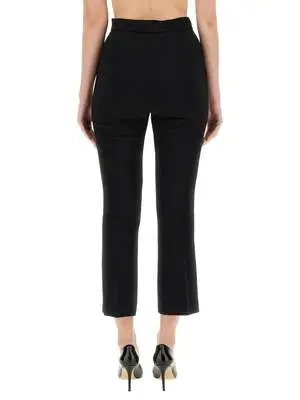Max Mara Nepeta Virgin Wool Stretch Trousers - Black
