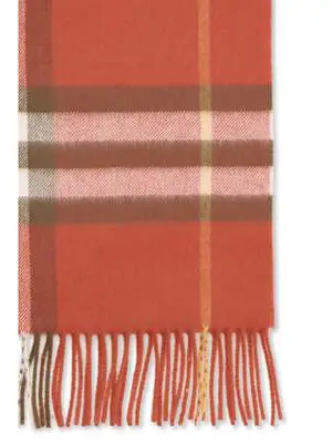 Burberry Cashmere Check Scarf - Red